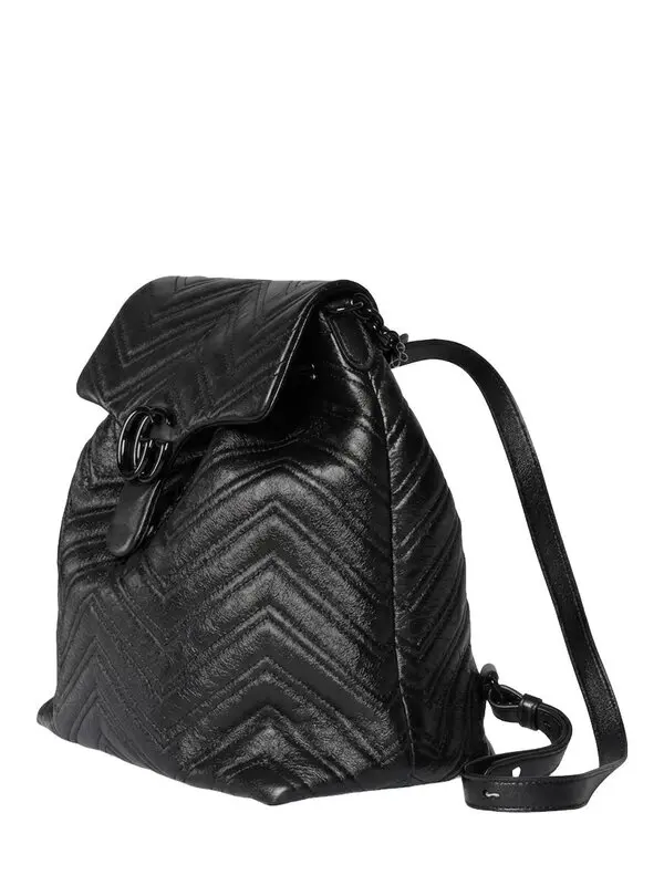 Gucci Gg Marmont Medium Backpack - Black