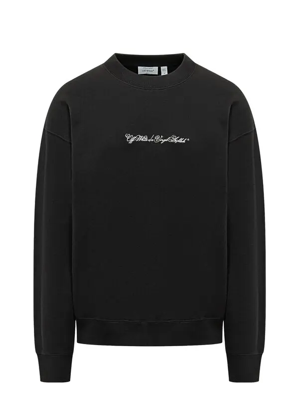 Off-White Script Arrow Skate Crewneck Sweatshirt - Black
