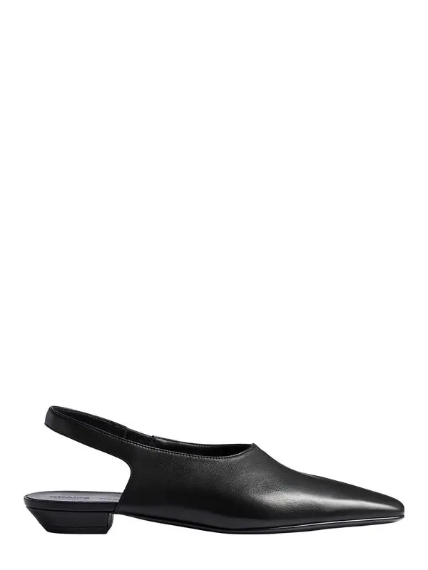 Khaite Celia Slingback Flat - Black