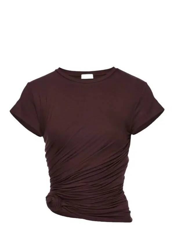 Magda Butrym Draped Knot T-shirt - Brown