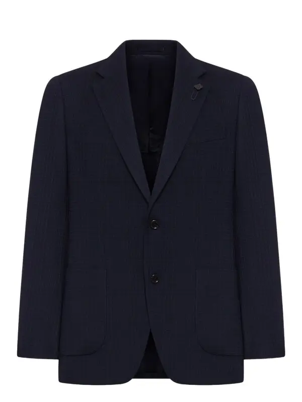 LARDINI Long-sleeved Suit Jacket - Black