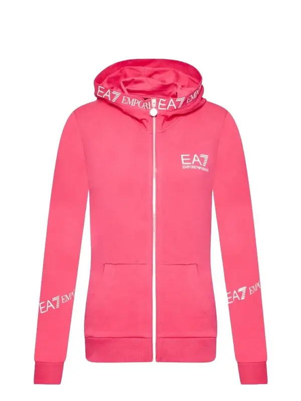 EA7 Hooded Zipper Hoodie - Pink