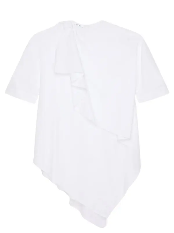 Givenchy Asymmetrical T-shirt Mini Dress With Bow Detail - White