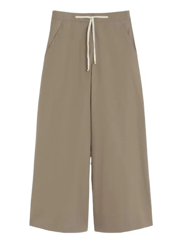 Max Mara Gufo Drawstring Palazzo Pants - Hazelnut Brown