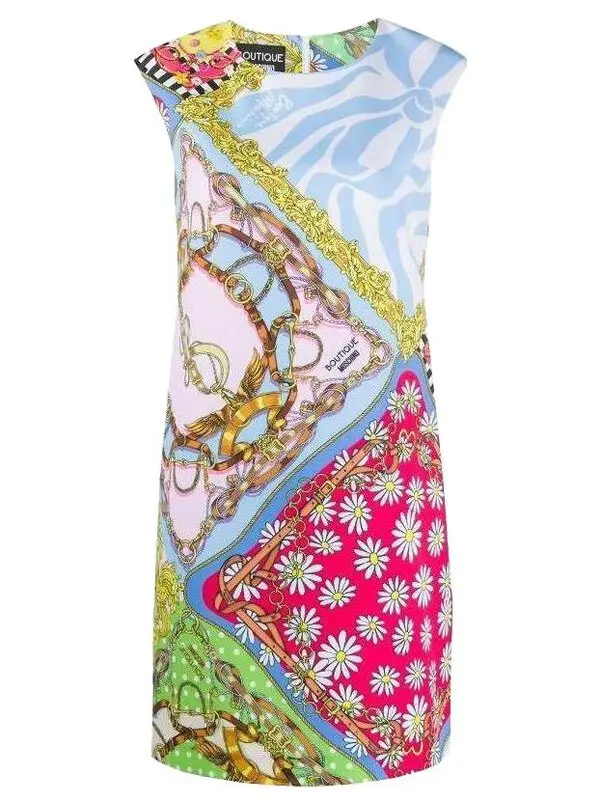 Moschino Fantasy Print Straight Dress - Multicolor