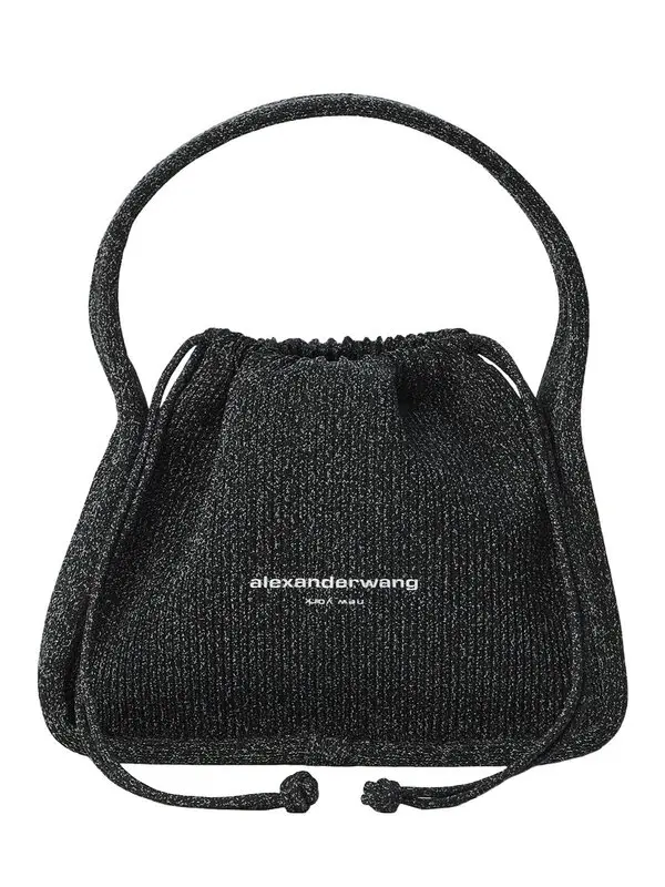 Alexander Wang Ryan Small Knit Tote Bag - Reflective Charcoal Gray