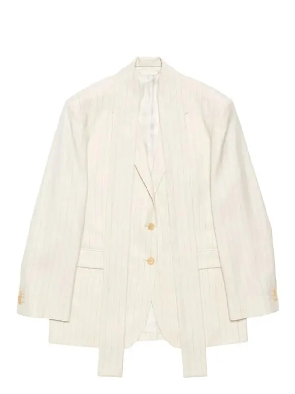 Acne Studios Pinstriped Tailored Blazer - White