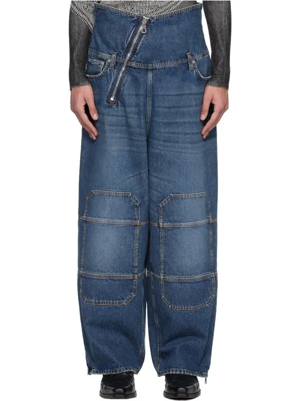 JEAN PAUL GAULTIER High-waisted Five-pocket Jeans - Blue