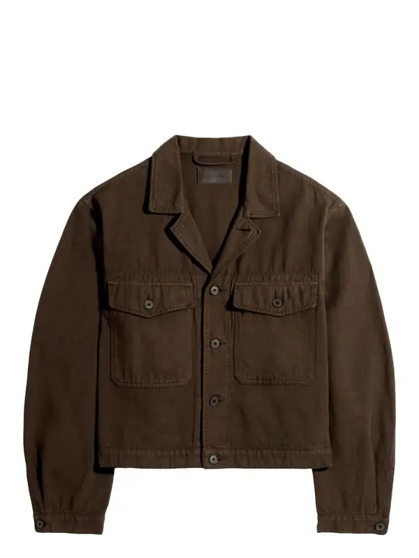 LEMAIRE Cropped Trucker Jacket - Cacao