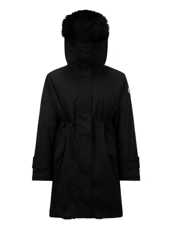 Moncler Bresis Hooded Parka Coat - Black