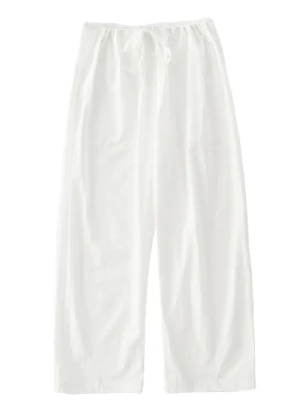 Studio Nicholson Drawstring Waist Casual Pants - White