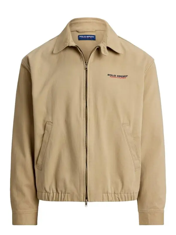 Polo Ralph Lauren Double-slider Logo-embroidered Cotton Jacket - Nude