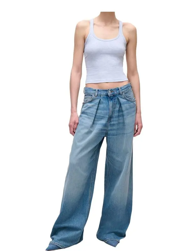 HAIKURE Candy Pleated Jeans - Ionic Blue