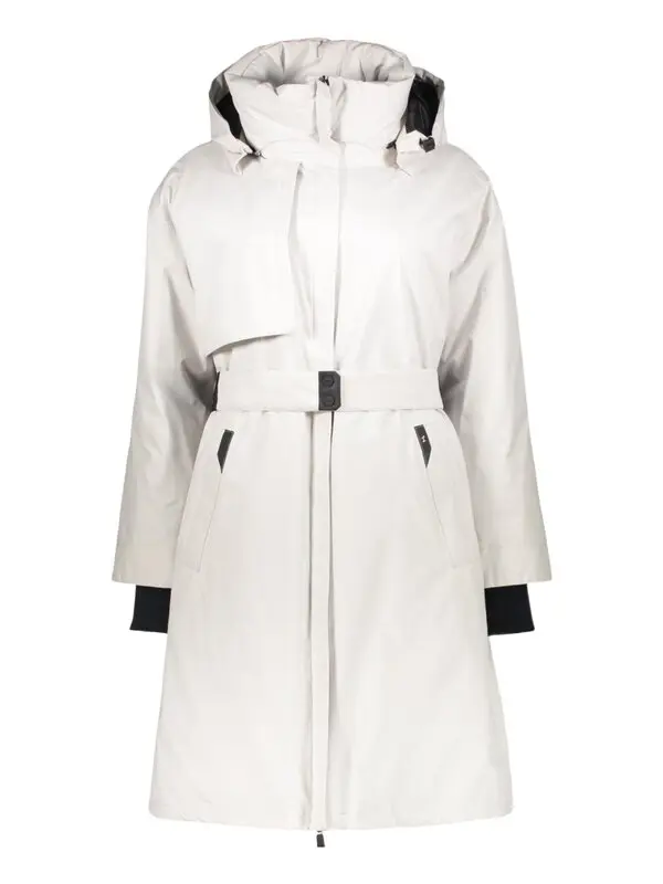 Herno Belted Hooded Coat - Ivory