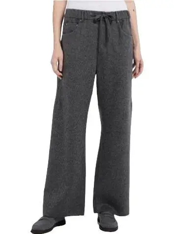 Brunello Cucinelli Drawstring Wide Leg Trousers - Black