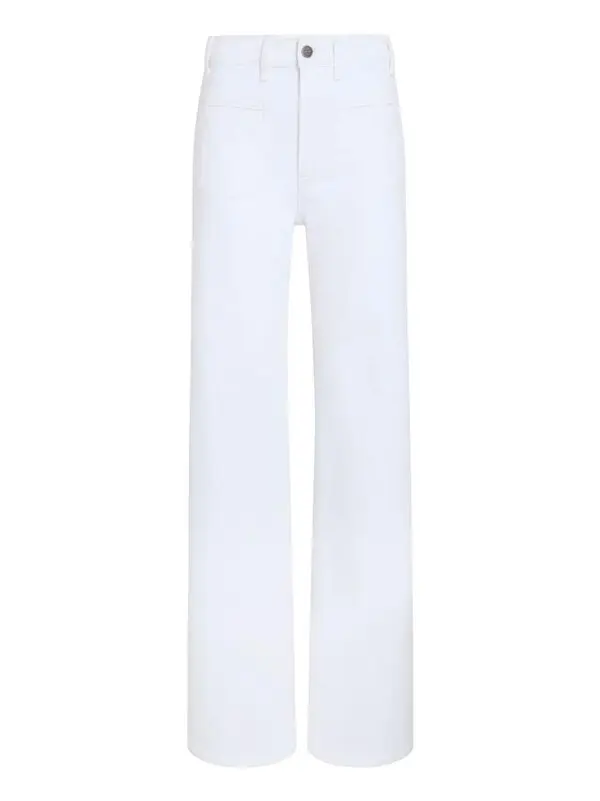 Khaite Delmonico High-rise Wide-leg Jeans - White