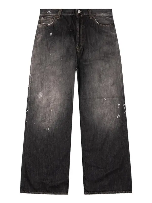 Acne Studios Wide-leg Jeans With Belt Loops - Black