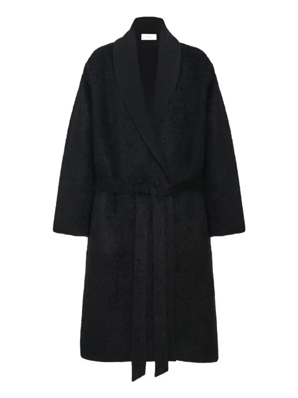 THE ROW Aneta Wool Alpaca Coat - Black