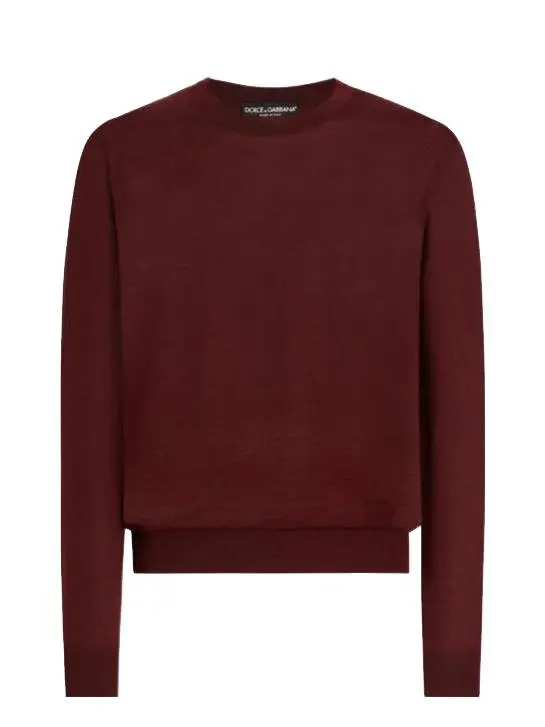 Dolce & Gabbana Logo Embroidered Crewneck Pullover - Brown