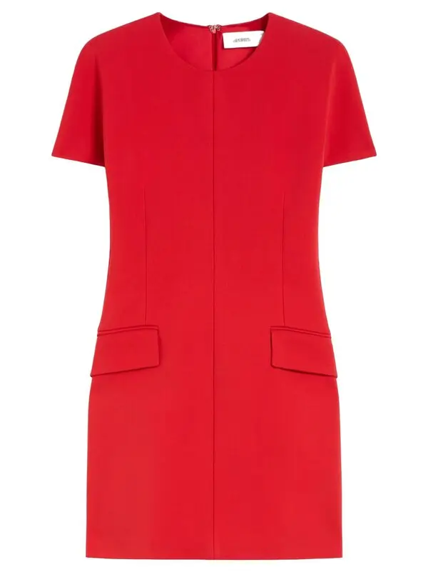 Sportmax Short Sleeve Pocket Shift Dress - Coral