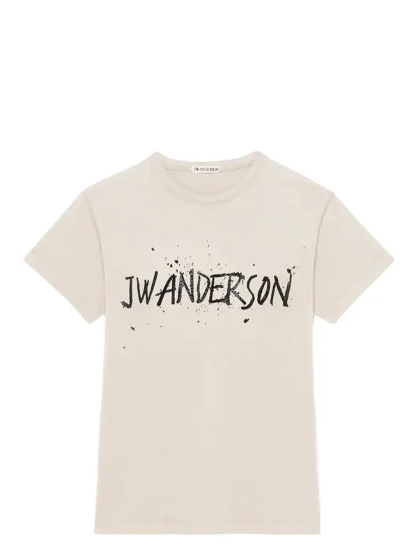 J.W.ANDERSON Jw Anderson Logo Printed Crewneck T-shirt - Off White