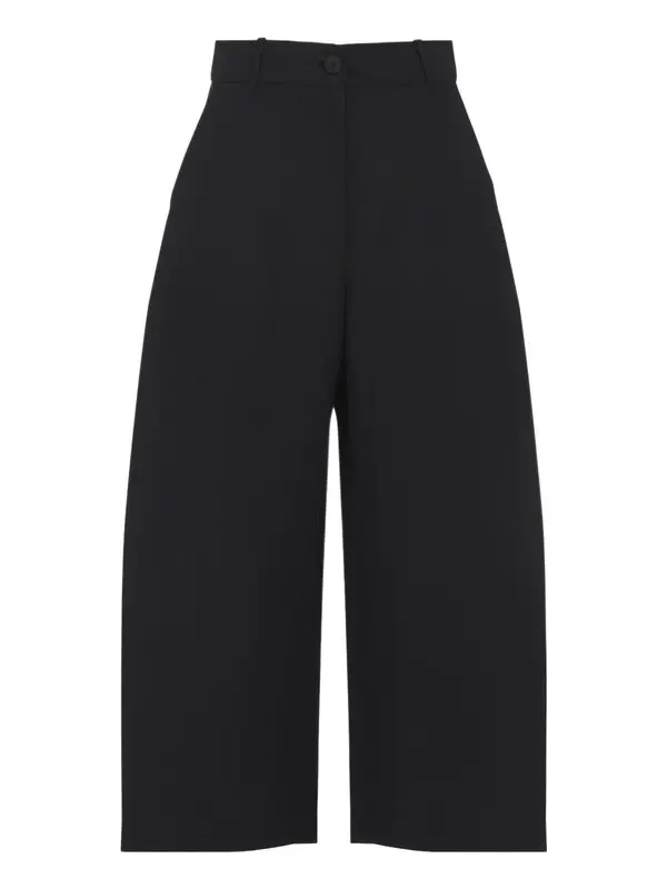 Studio Nicholson Chalcos Wide Cropped Pants - Blackgrape