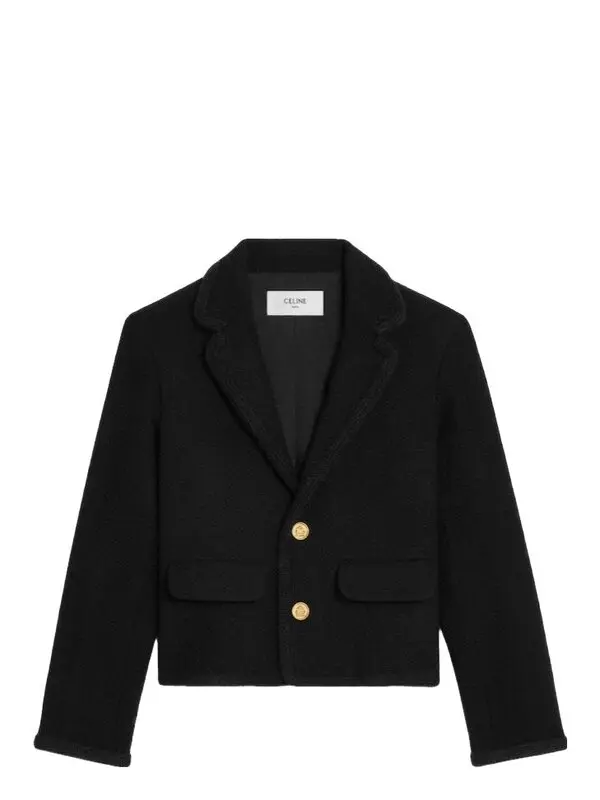 Celine Vivienne Jacket In Cashmere Natt - Black