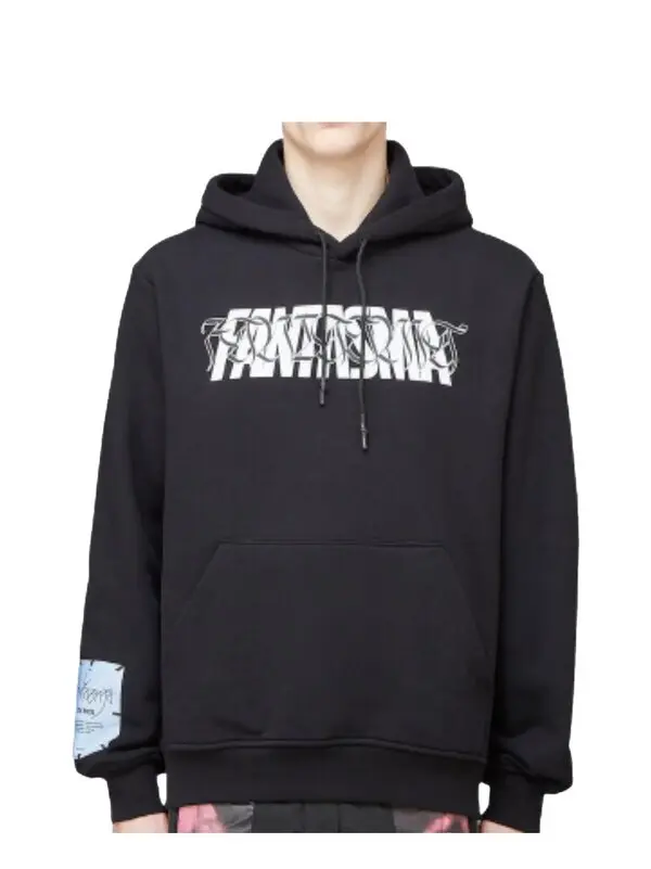 Alexander McQueen Fantasma Slogan Print Hoodie - Black