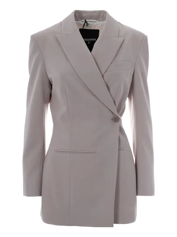 Patrizia Pepe Single-breasted Blazer - Gray