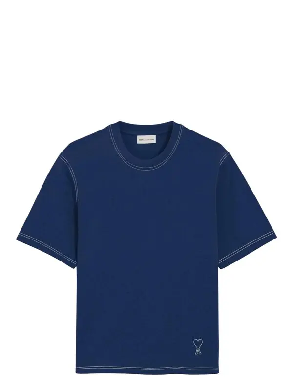 AMI Paris De Coeur Boxy T-shirt - Ink