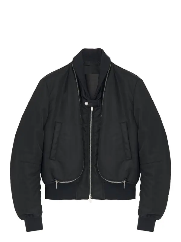 Alexander McQueen Double-zip Bomber Jacket - Black