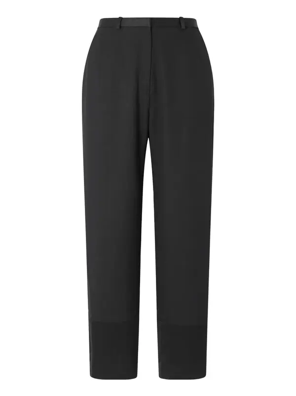 Loulou De Saison Mahoney Belt-loop Wool-blend Crepe Trousers - Black
