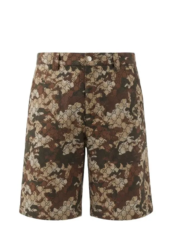 Gucci Gg Marbled Cotton Denim Jacquard Pants - Multicolor