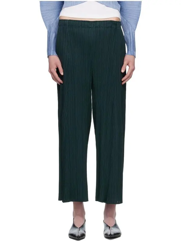 PLEATS PLEASE BY ISSEY MIYAKE Monthly Colors November Pleated Trousers - Green