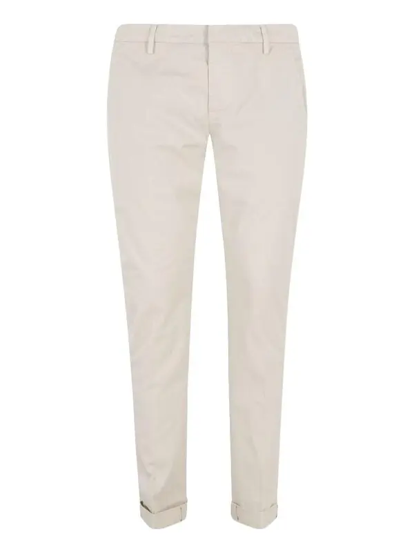 DONDUP Trousers With Belt Loops - White