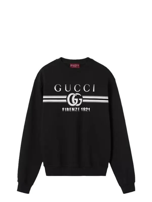 Gucci Cotton Jersey Printed Sweatshirt - Black