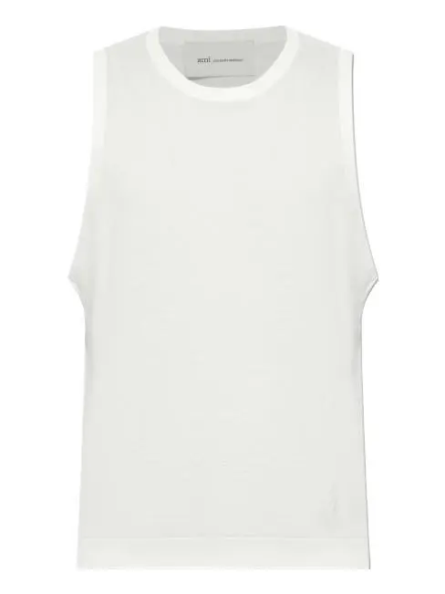 Ami Sleeveless Tank Top - White