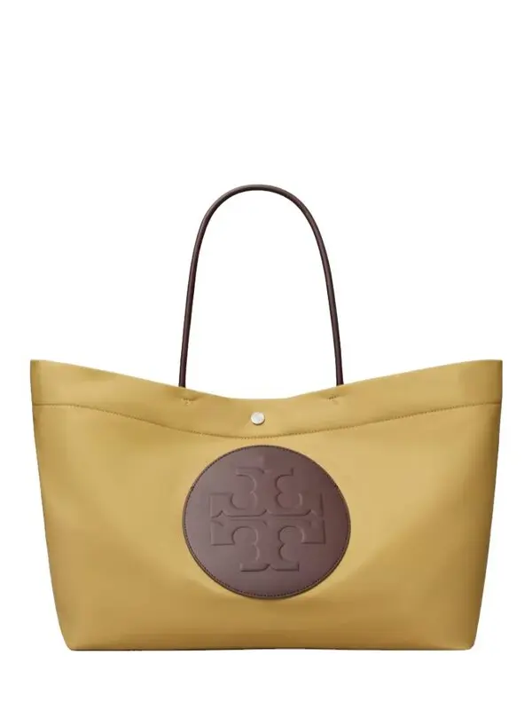 Tory Burch Logo Patch Tote Bag - Wheat