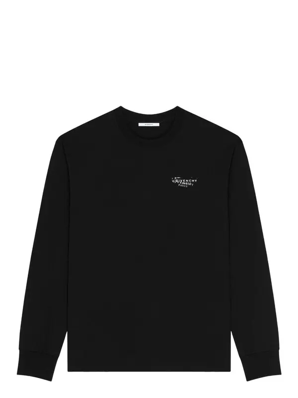 Givenchy Stamp Printed Long-sleeved T-shirt - Black
