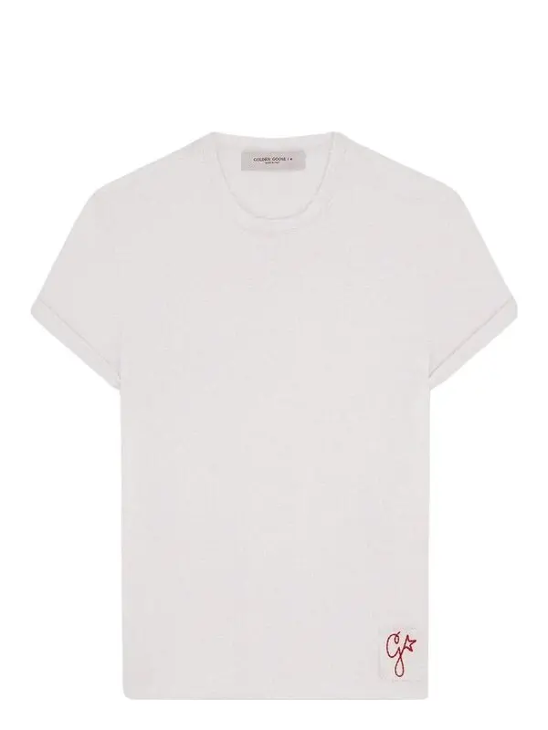 GOLDEN GOOSE Short Sleeved Crewneck T-shirt - White