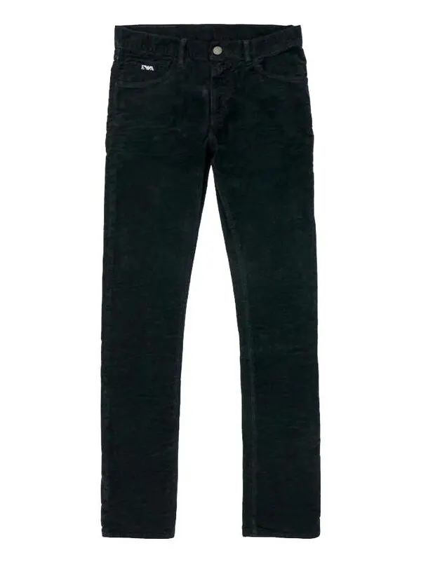 Emporio Armani Straight Leg Logo Jeans - Black