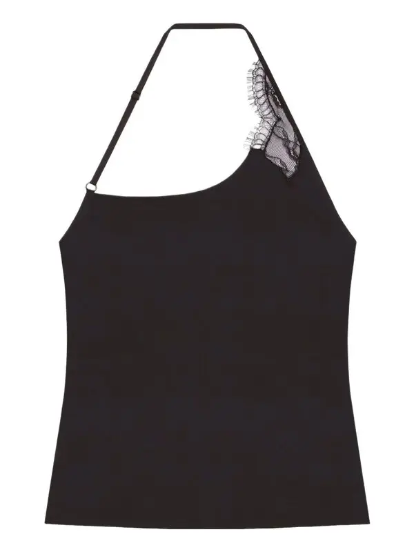 COURREGES Courrges Lace Asymmetrical Top - Black