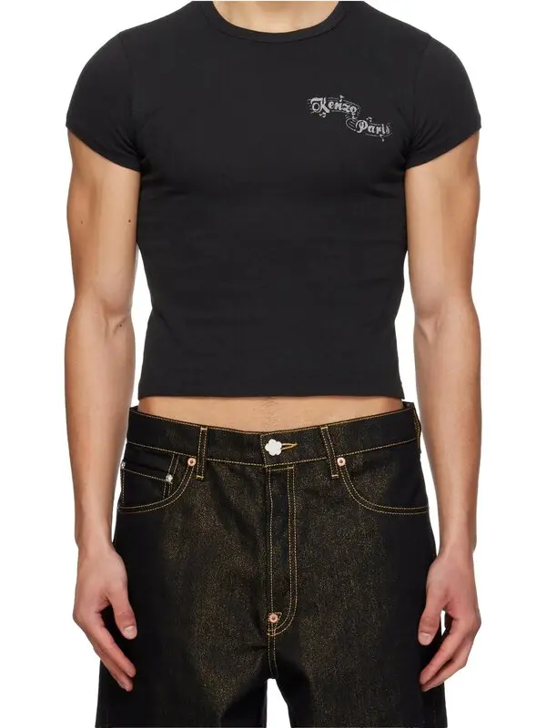 Kenzo Winter Holidays' T-shirt In Cotton - Black