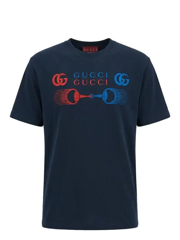 Gucci Jersey Printed T-shirt - Navy