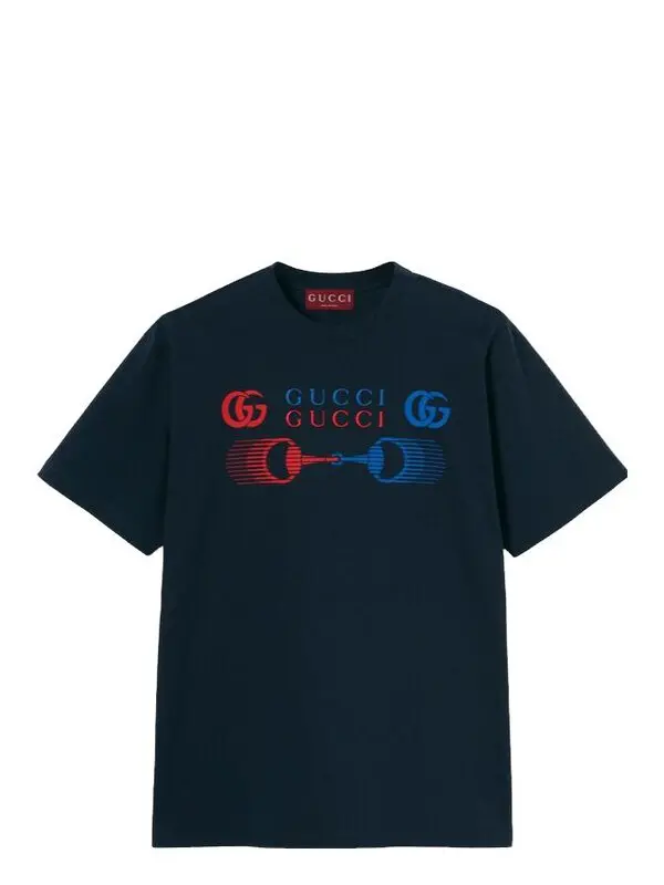 Gucci Jersey Printed T-shirt - Navy