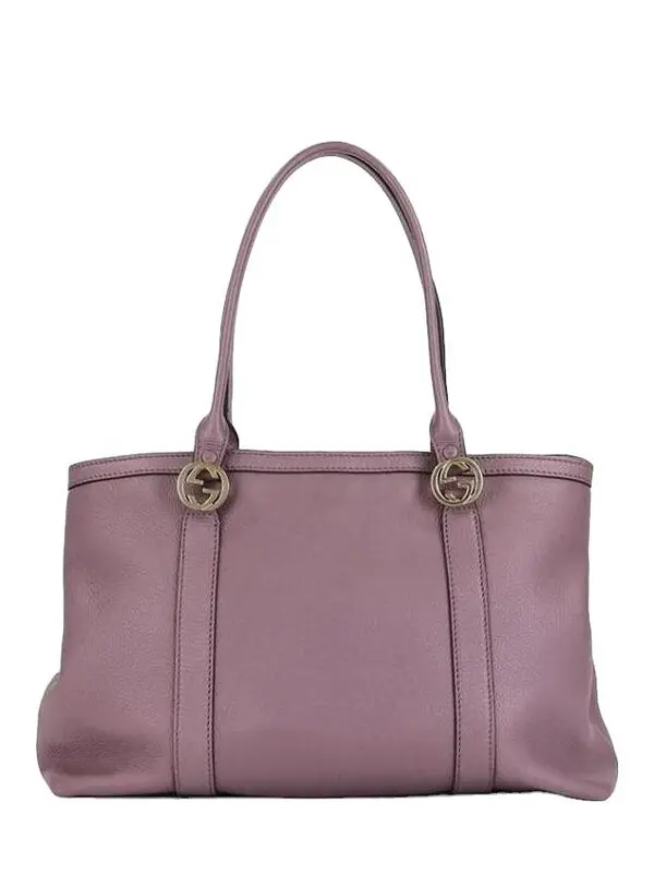 Gucci Logo Top Handle Handbag - Purple