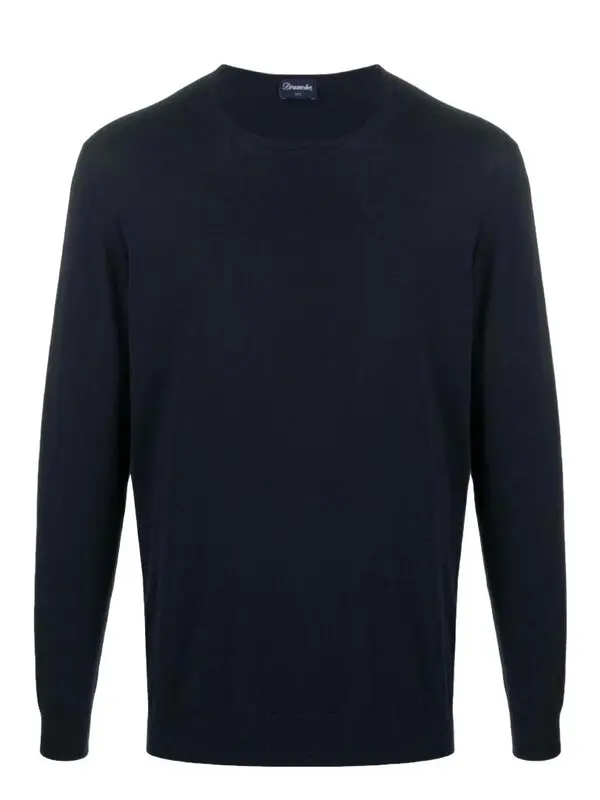 DRUMOHR Crew Neck Cotton Jumper - Black