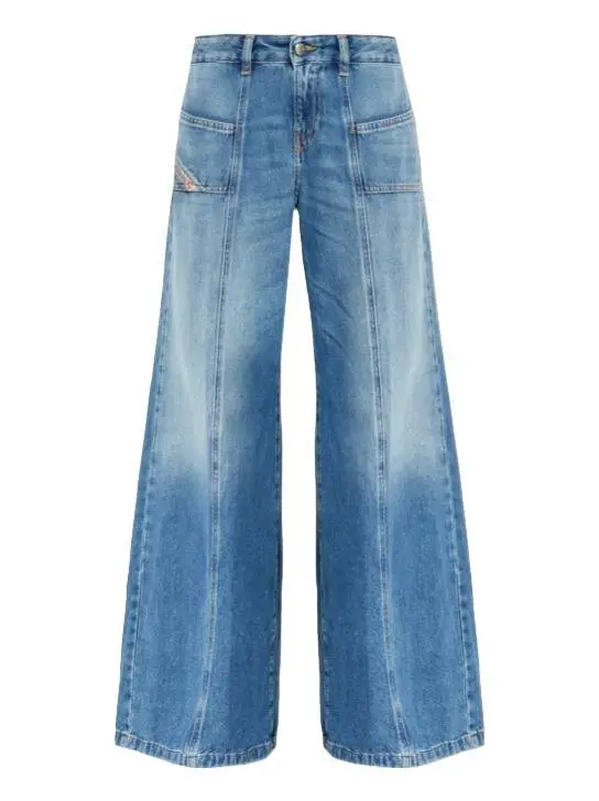 DIESEL® Belt Loop Wide-leg Jeans - Blue