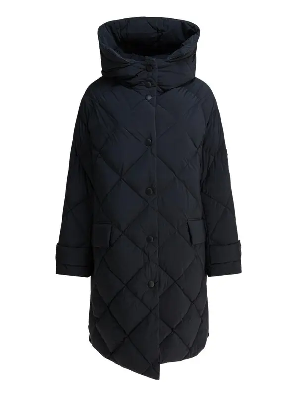 TATRAS Quilted Hooded Long Sleeve Jacket - Black