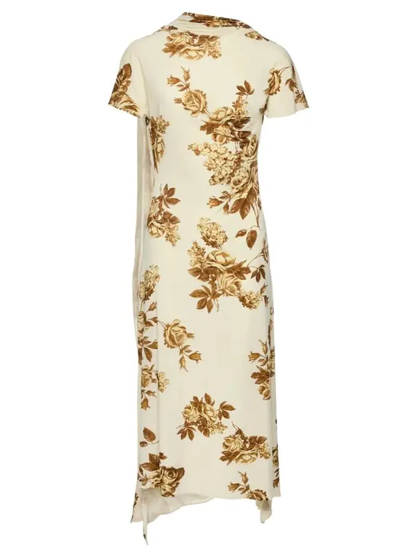 Magda Butrym Floral Cut-out Maxi Dress - Cream